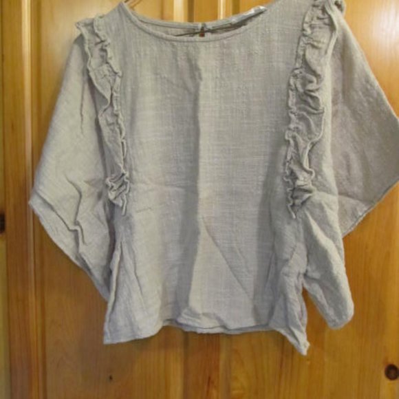 Fashion On Earth | Tops | Cottagecore Hemp Cotton Tops Short Sleeve ...